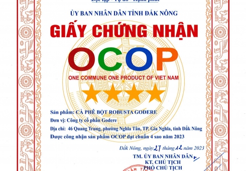 ĐẠT CHỨNG NHẬN OCOP